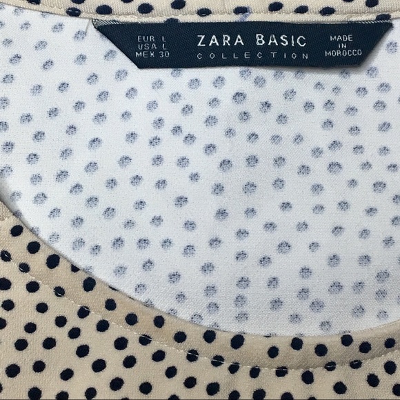 Zara | Tops | Zara Dotted Bell Sleeve Peplum Top | Poshmark